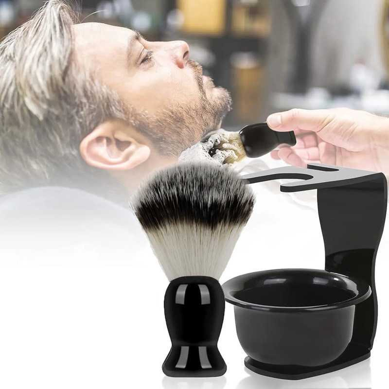 HOT SALE 3-in-1 Shaving Set with Shaving Brush Shaving Bowl and Shaving ...
