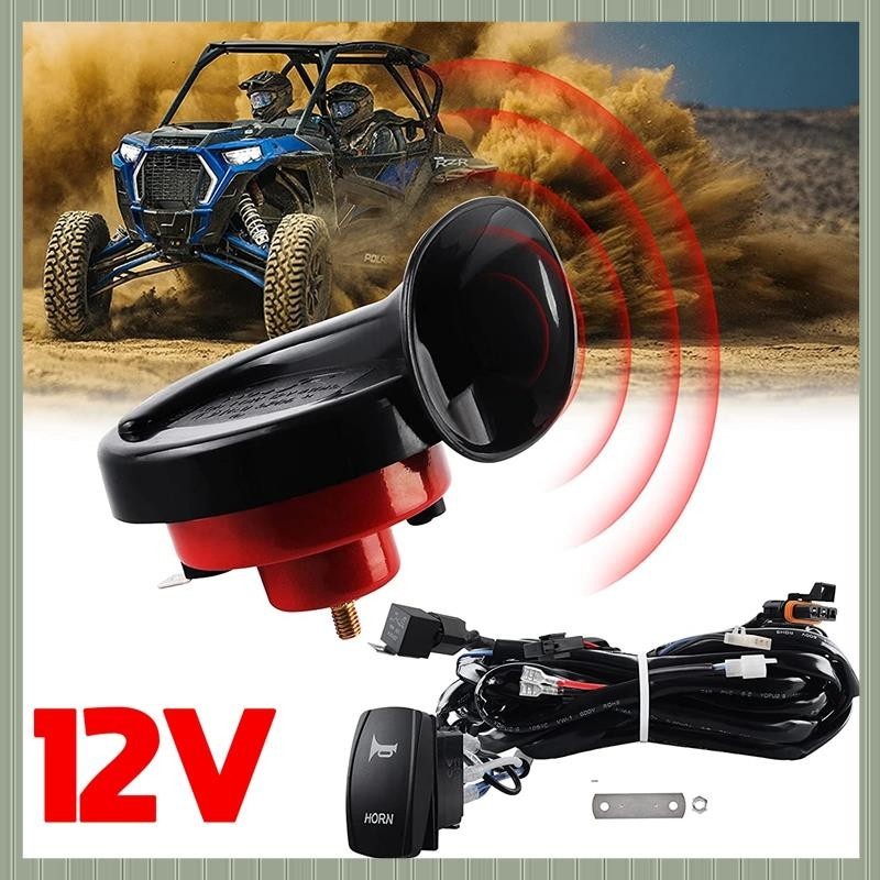 ( S U Z B )UTV/ATV Horn Kit with Toggle Switch for Pioneer, RZR, X3 ...
