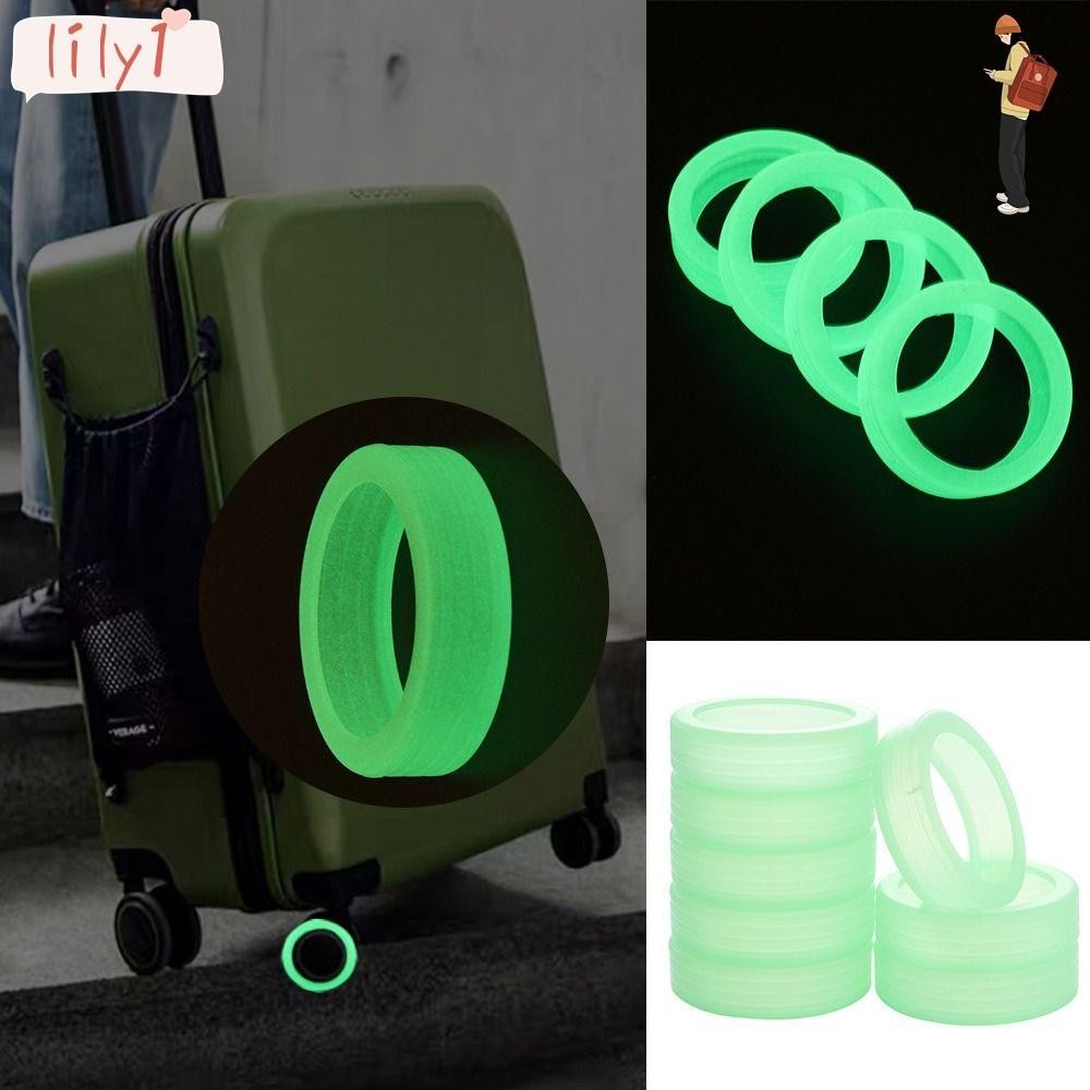 LILYONE 4/8Pcs Trolley Box Casters Cover, Reduce Wheel Wear Silicone ...