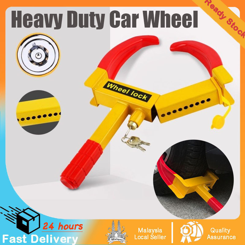 【Universal】Heavy Duty Car Wheel Lock Anti-Theft Tyre Car Clamp Safety ...
