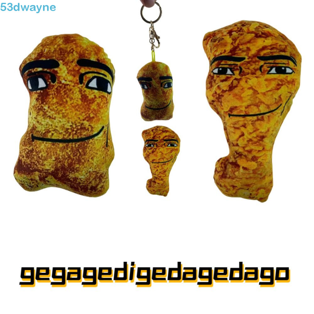 DWAYNE Chicken Nuggets Key Ring, plush toy yellow Chicken Leg Keychain ...