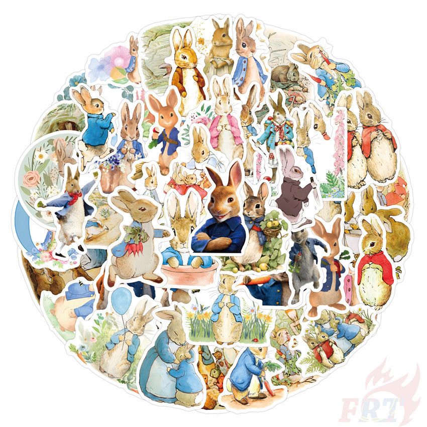 54Pcs/Set Peter Rabbit Series 01 Stickers Fashion DIY Waterproof Decals ...