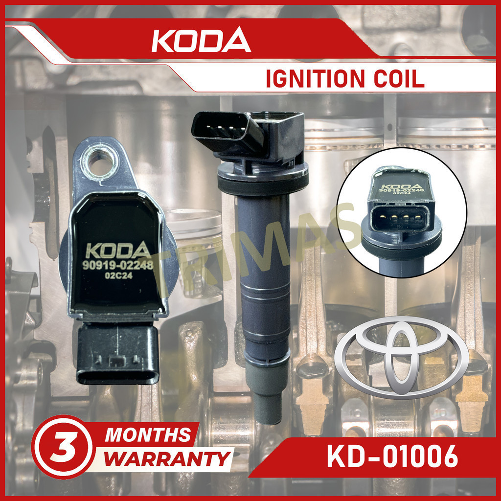 KODA Ignition Coil Plug Toyota RAV4 ACA21 2.0 Engine 1AZ-FE 2000-2005 ...