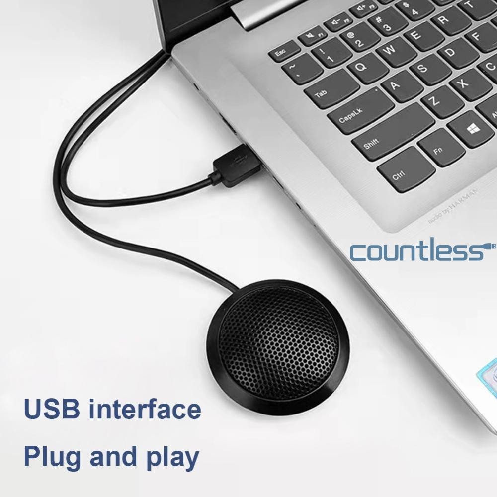 USB/3.5mm Conference Microphone 360 Omnidirectional Condenser Mic for ...