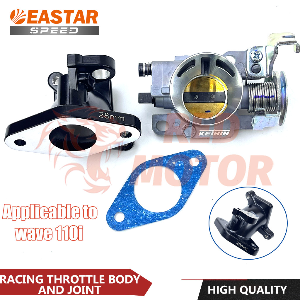 WAVE110i RACING THROTTLE BODY + W/ MANIFOLD 2014-2018 28MM | Shopee ...