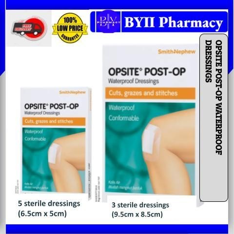 SMITH & NEPHEW OPSITE POST-OP CLEAR ADHESIVE WATERPROOF STERILE ...