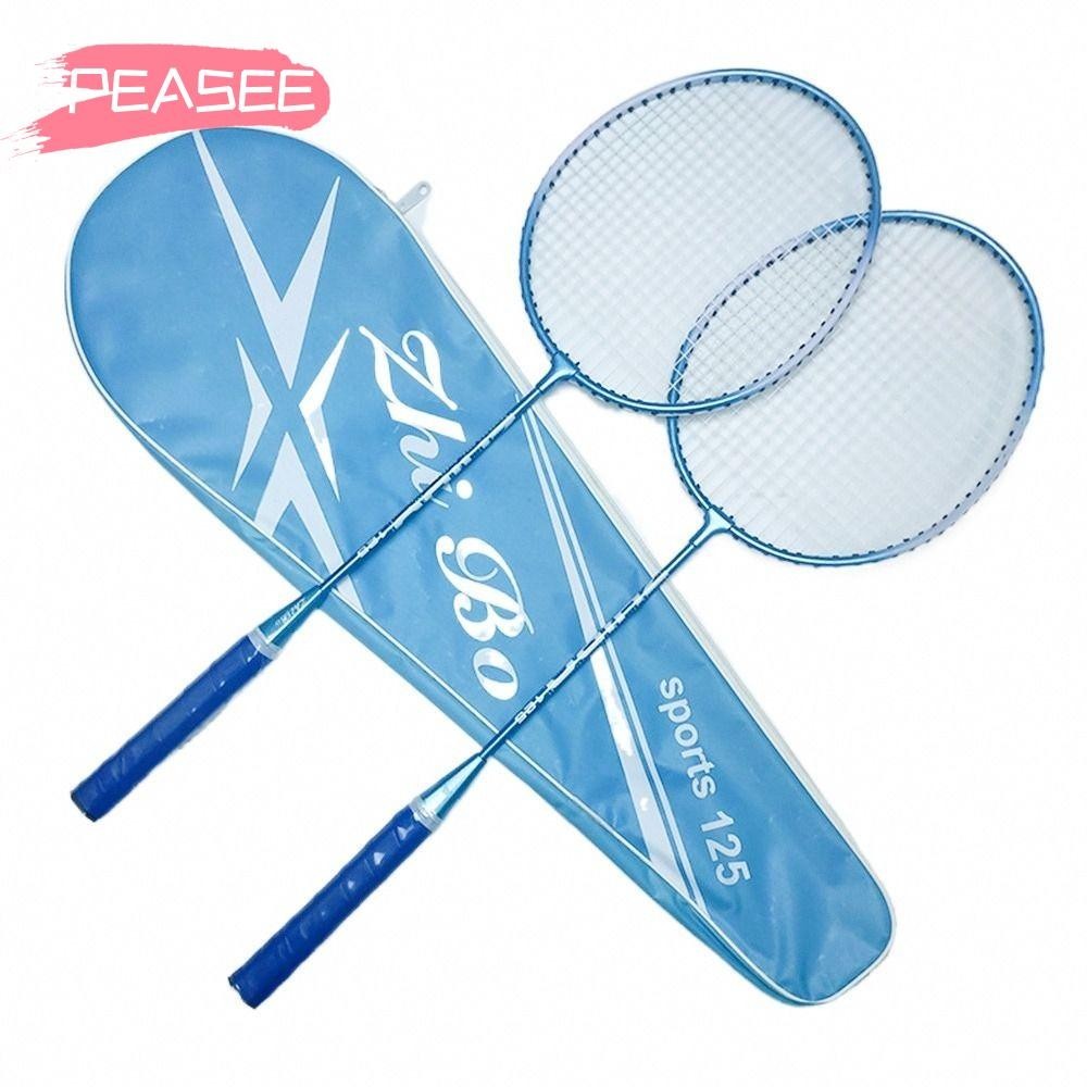PEASEE Badminton Rackets, Pink Blue Alloy Carrying Bag, Professional ...