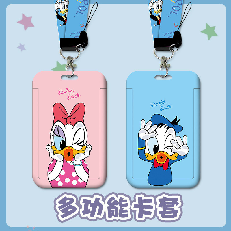 Long Lanyard Name Tag Donald Duck Daisy Student Card Holder Bank ID ...