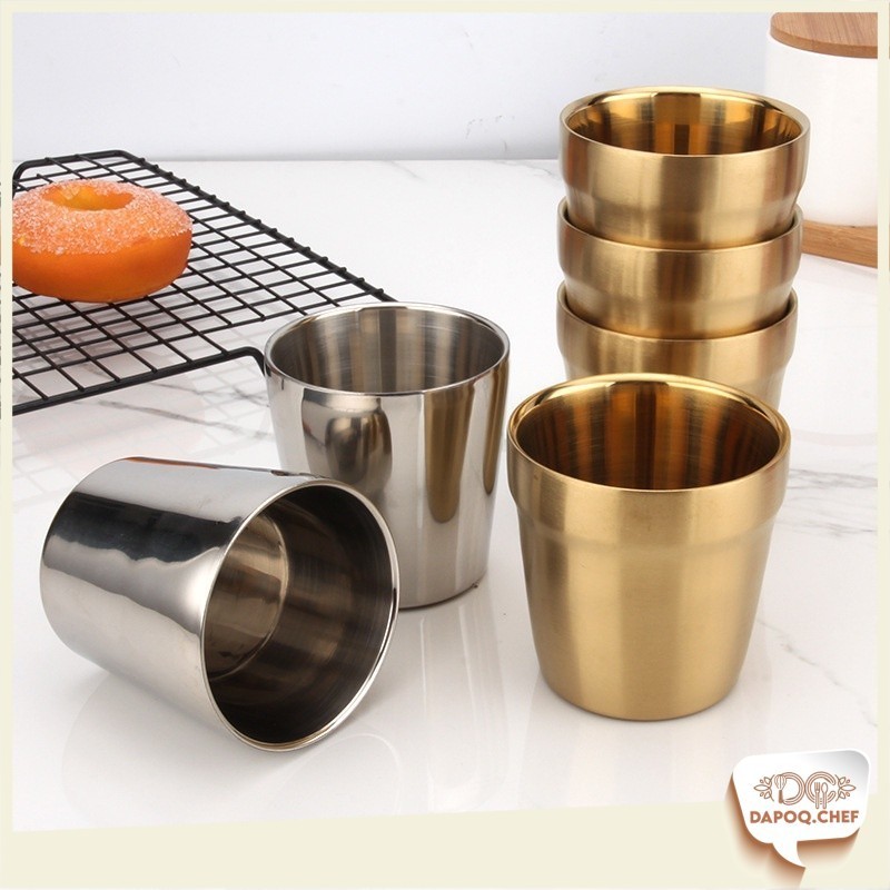DC Cup StainlessSteel Coffee Cup Double Layer Water Cup Cawan Kopi Milk ...