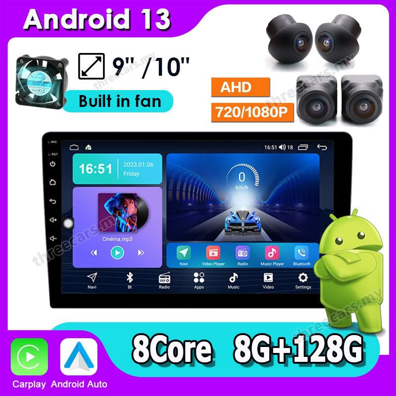 (with cooling system) 8Core 8G+128G 2 Din 9" 10" Android 13 Carplay Car ...