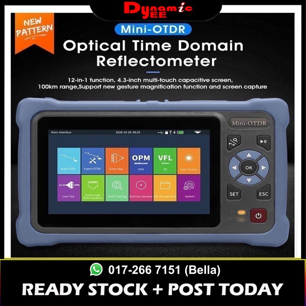 NOVKER NK4000D TOUCH SCREEN OTDR 12 FUNCTIONS IN 1 OPTICAL TIME DOMAIN ...