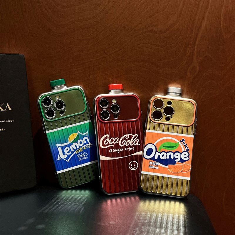 Electroplated Creative Coke, Sprite. Water Bottle Phone Case Apple ...