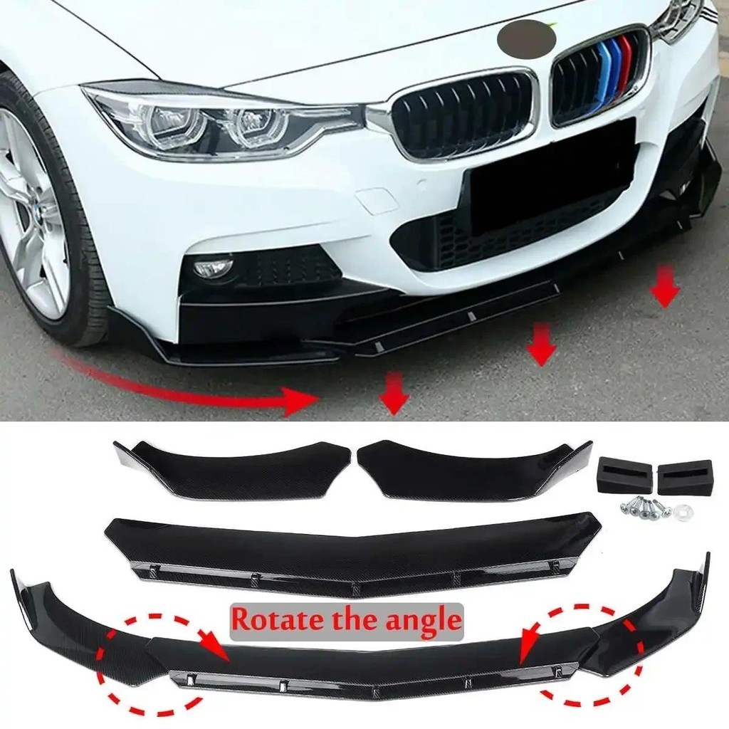 3pcs Car Universal Front Bumper Lip Spoiler Lip Diffuser For Subaru WRX ...