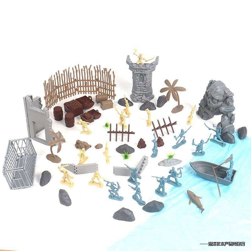 Pirate Skeleton Minifigure Military Soldier Children's Educational ...