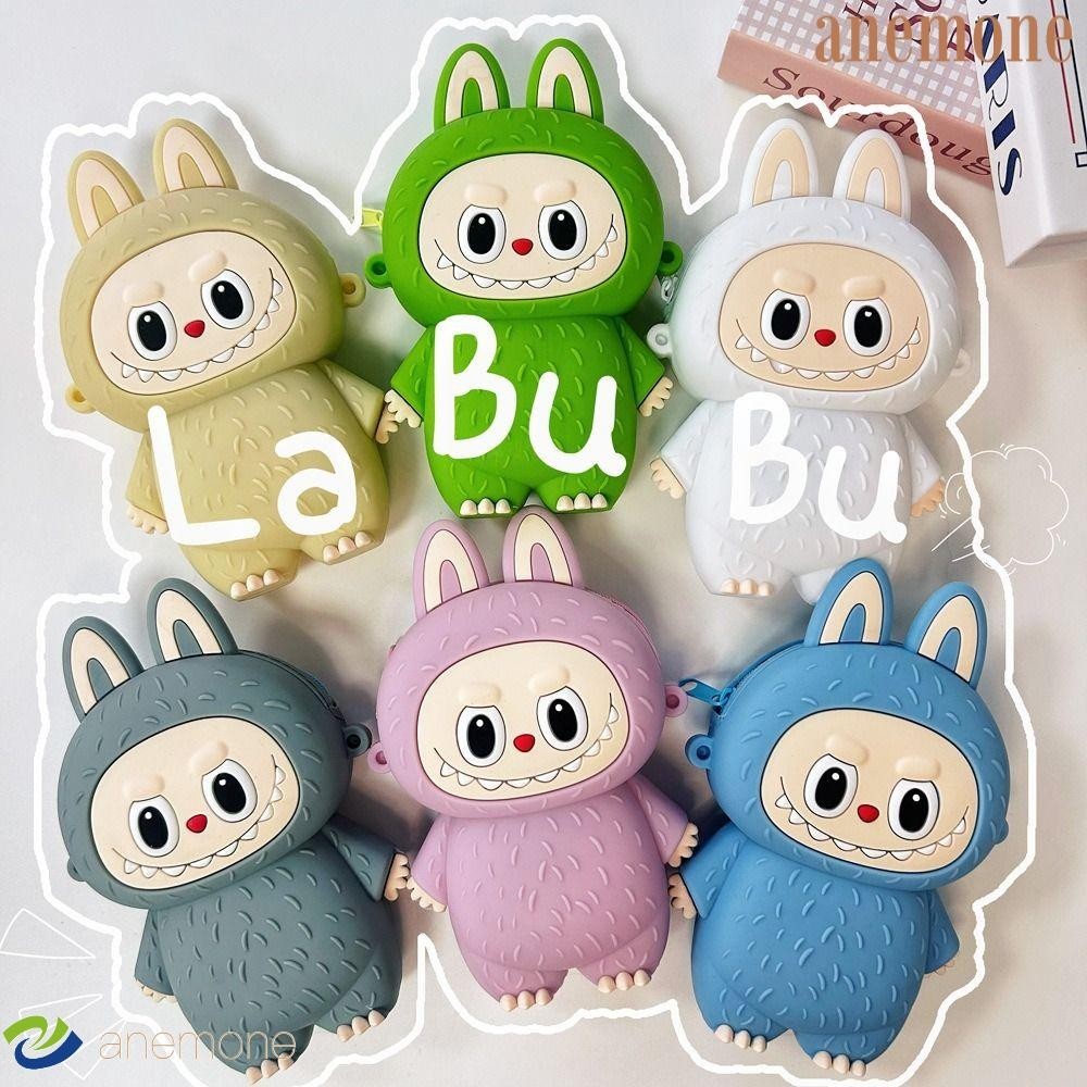 ANEMONE Labubu Crossbody Bag, Shoulder Bag Cartoon Silicone Coin Purse ...