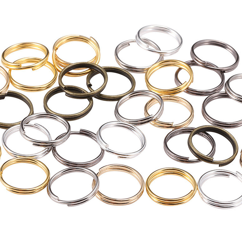 200pcs/pack Iron Double Ring Connecting Ring Key Ring Interface ...