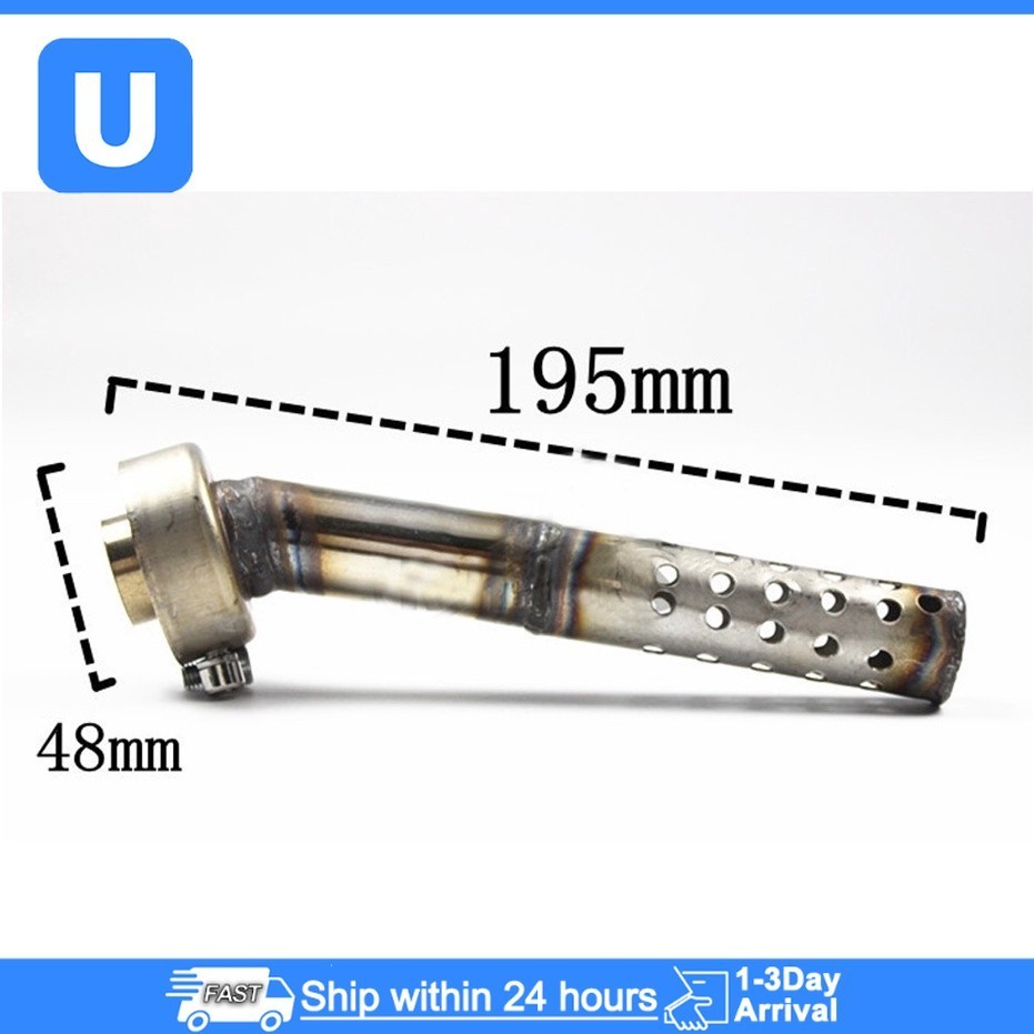 Motorcycle Round Exhaust Pipe Muffler Silencer Plug 4.8CM Adjustable ...