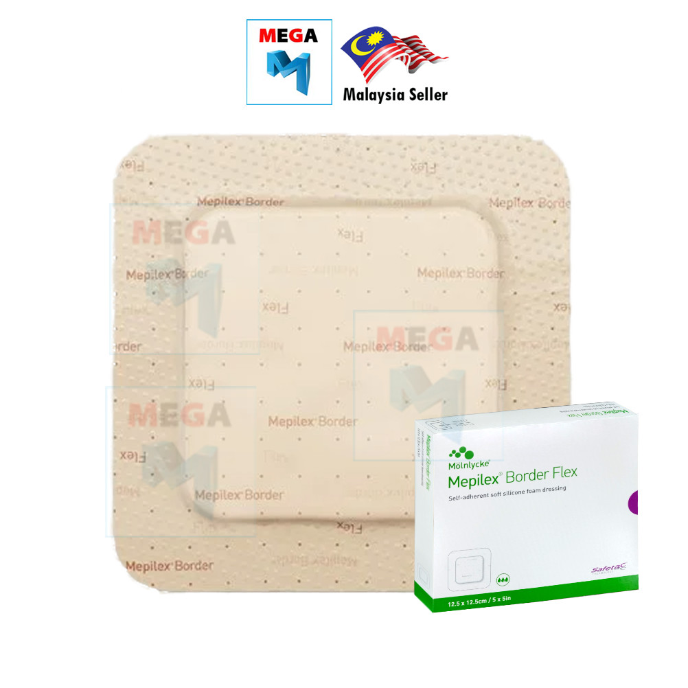 [595000] Molnlycke Mepilex Border Flex 12.5cm x 12.5cm 5pc(BOX ...
