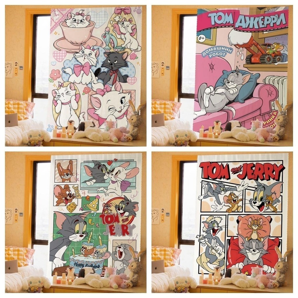 Velcro Curtain Tom and Jerry Cute Cartoon for Children Family, Without ...