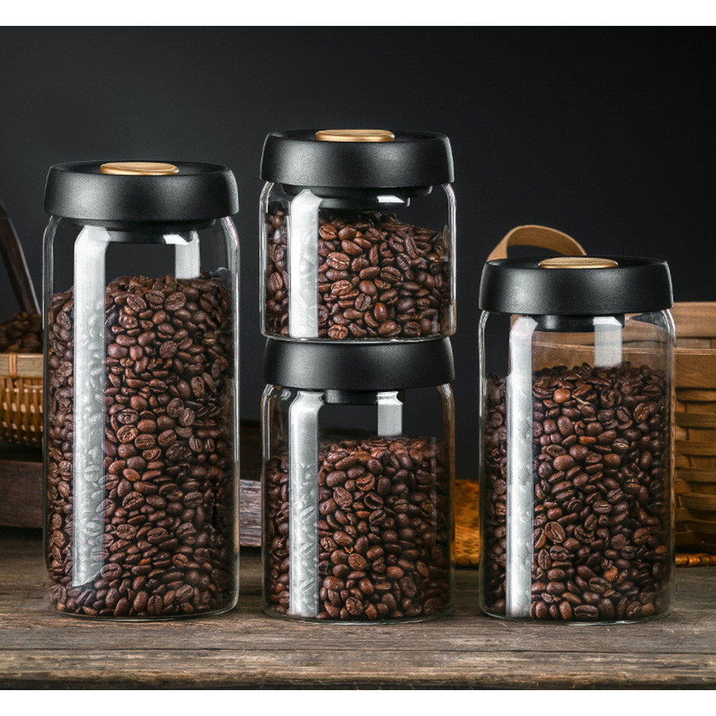 HOT 500/900/1200/1800ml Food Storage Jar Sealed Transparent Moisture ...