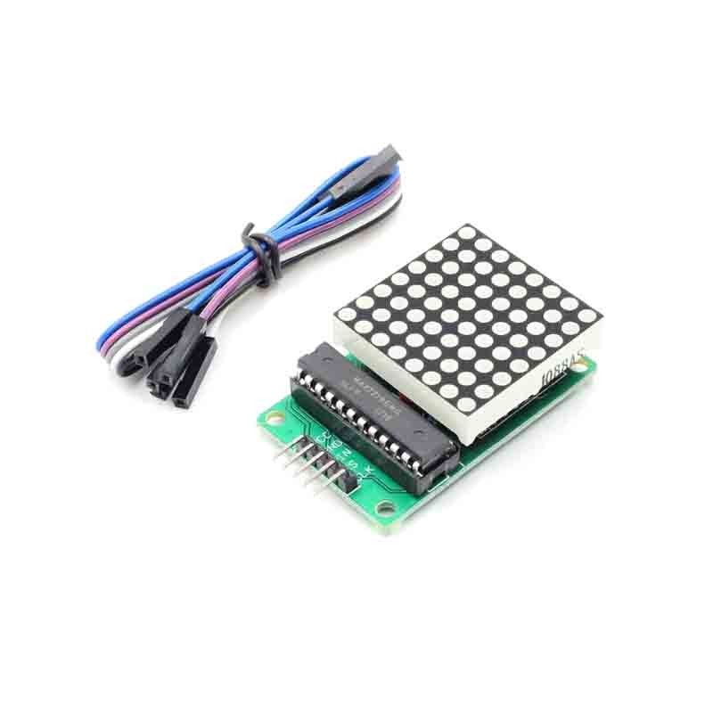 MAX7219 dot matrix module control module microcontroller module display module sends 5 DuPont ...