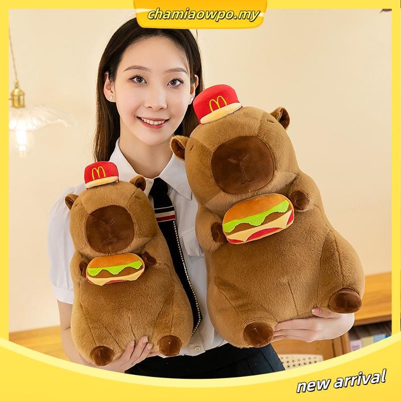 卡皮巴拉玩偶 capybara plush toy capybara plushie Kapibara Burger Plush Toy ...