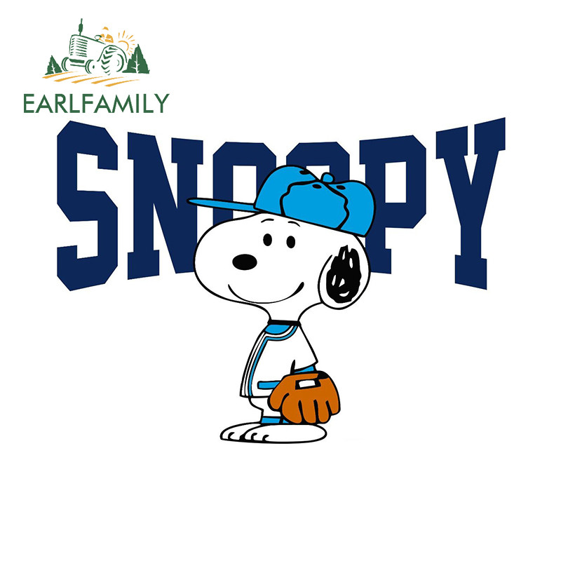 EARLFAMILY Snoopy Car Stickers Motorcycle Windows Helmet Skateboard ...