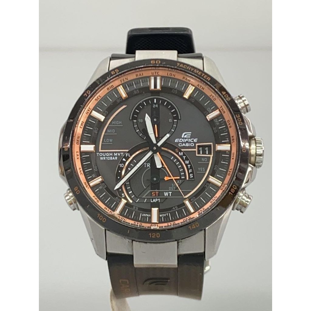 CASIO Men's Watch Solar EDIFICE Analog Grabber BLK SS Screen Scratch ...
