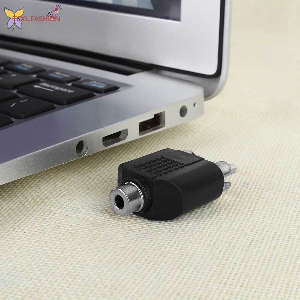 Jacks Adapter 3.5mm Female To 2-RCA Male Splitter Universal Compact RCA ...