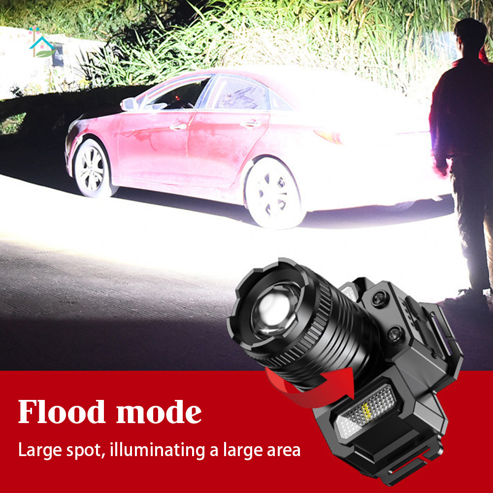 Rechargeable Led Headlamp Big Aperture Head LED Flashlight For Outdoor ...