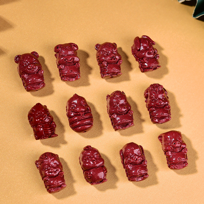 Cinnabar Zodiac Rat Ox Tiger Rabbit Dragon Snake Horse Sheep Monkey ...