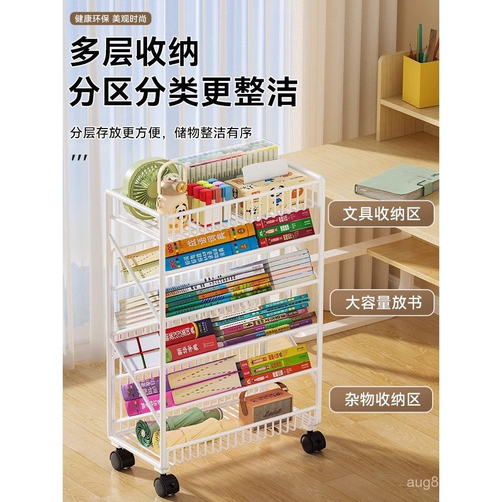 Rak buku kecil rak simpanan di meja bergerak, rak buku di sebelah meja ...