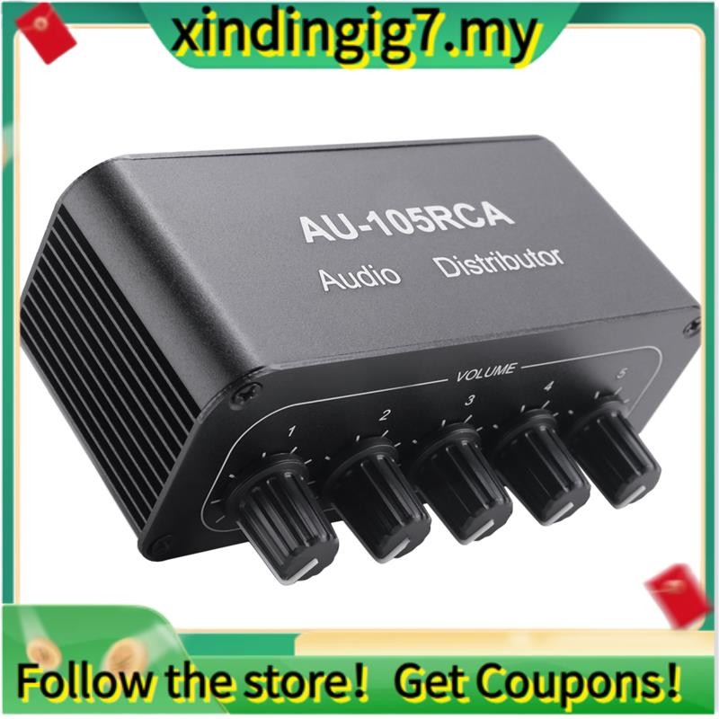 【IN STOCK】Stereo Audio Mixer 1 Input 5 Output Multi-Channel Audio ...