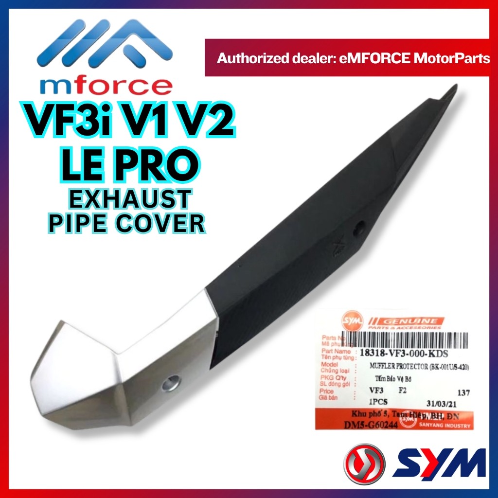 SYM VF3 VF3i V1 V2 LE PRO EXHAUST PIPE COVER MUFFLER PROTECTOR EKSOS ...