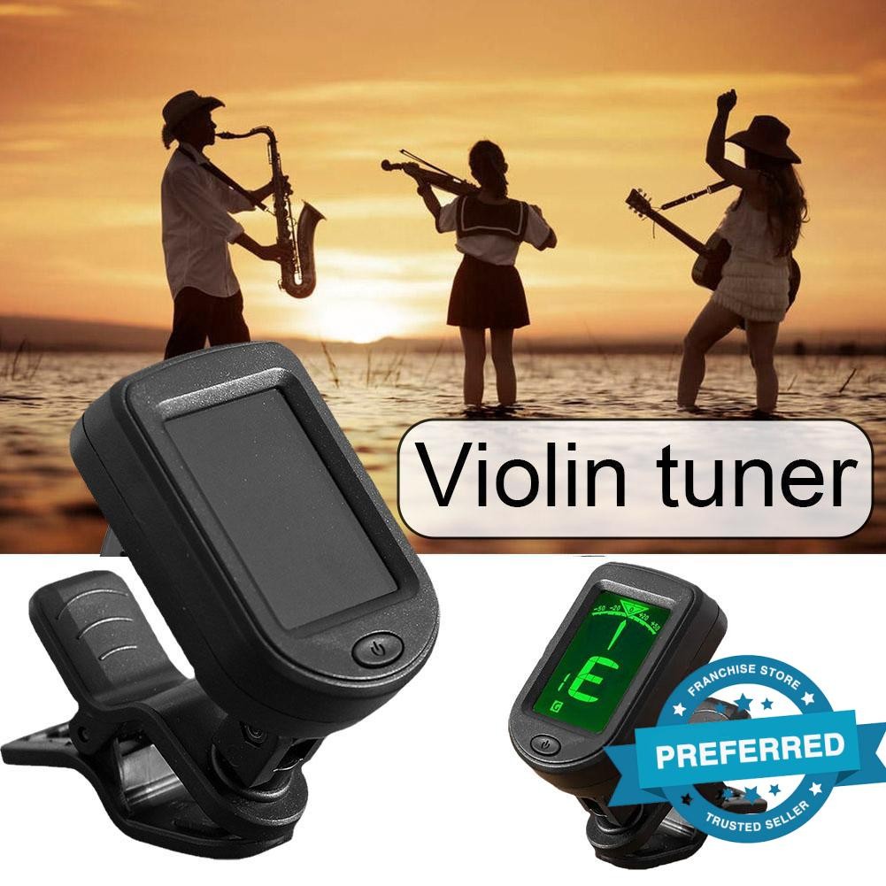 Guitar Tuner Rotatable Clip-on Tuner Lcd Display For Chromatic Acoustic ...