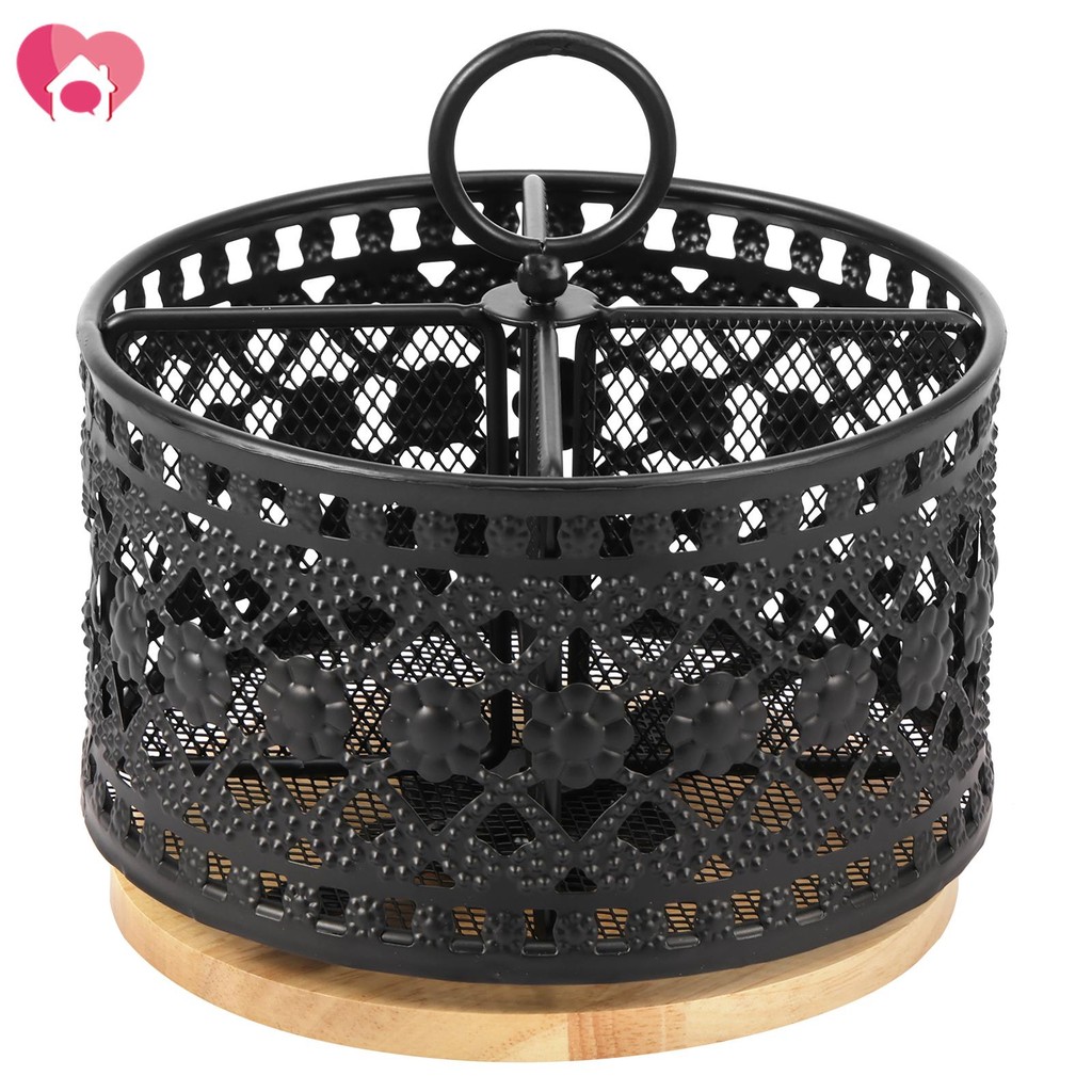 Rotating Utensil Caddy 360° Rotation Silverware Caddy Efficient ...
