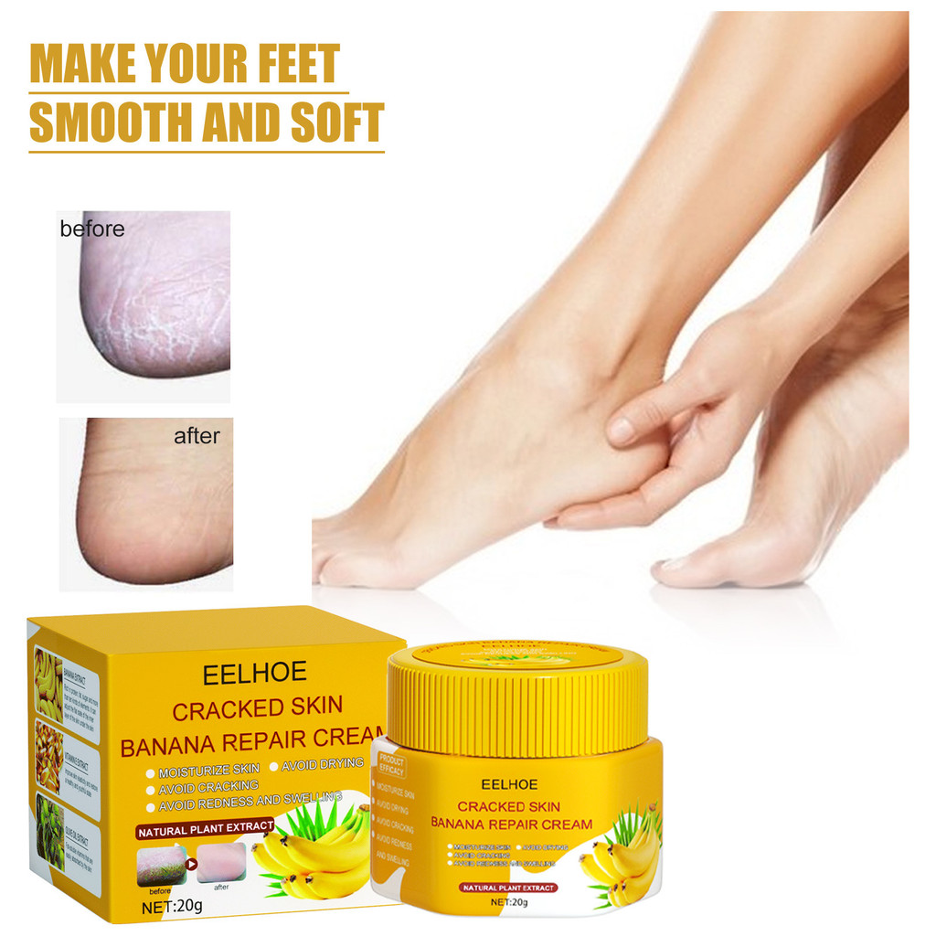 EELHOE Kulit Retak Krim Penjagaan Pisang Krim Pembaikan Kaki ...