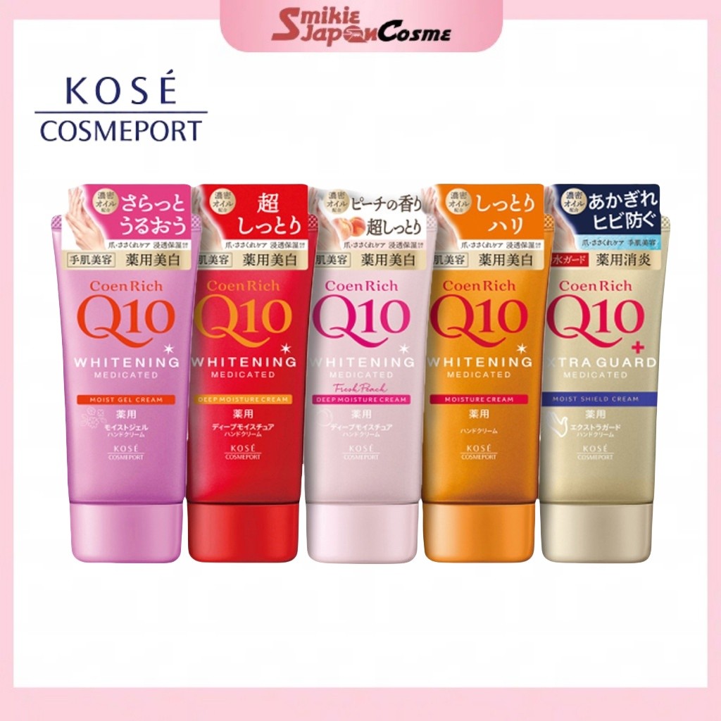 KOSE Coen RICH Q10 Medicated Hand Cream 80g Deep Moisture Whitening - Direct From Japan | Shopee ...