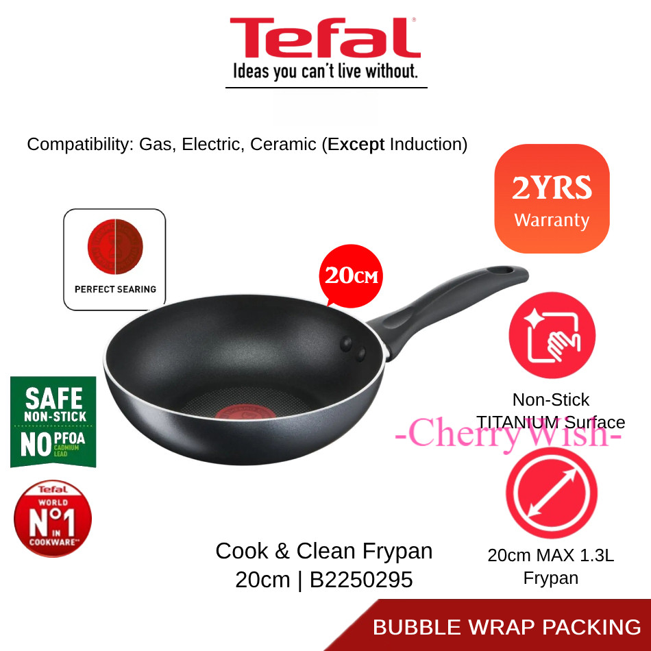 20cm Tefal Non-Stick Cook & Clean Frypan | B22502 B2250295 (Personal ...