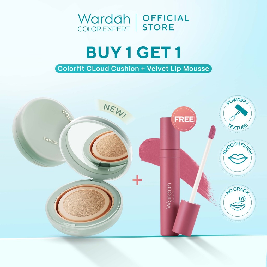 [BUY 1 GET 1] Wardah Colorfit 5D Blur Cloud Cushion - High Coverage ...