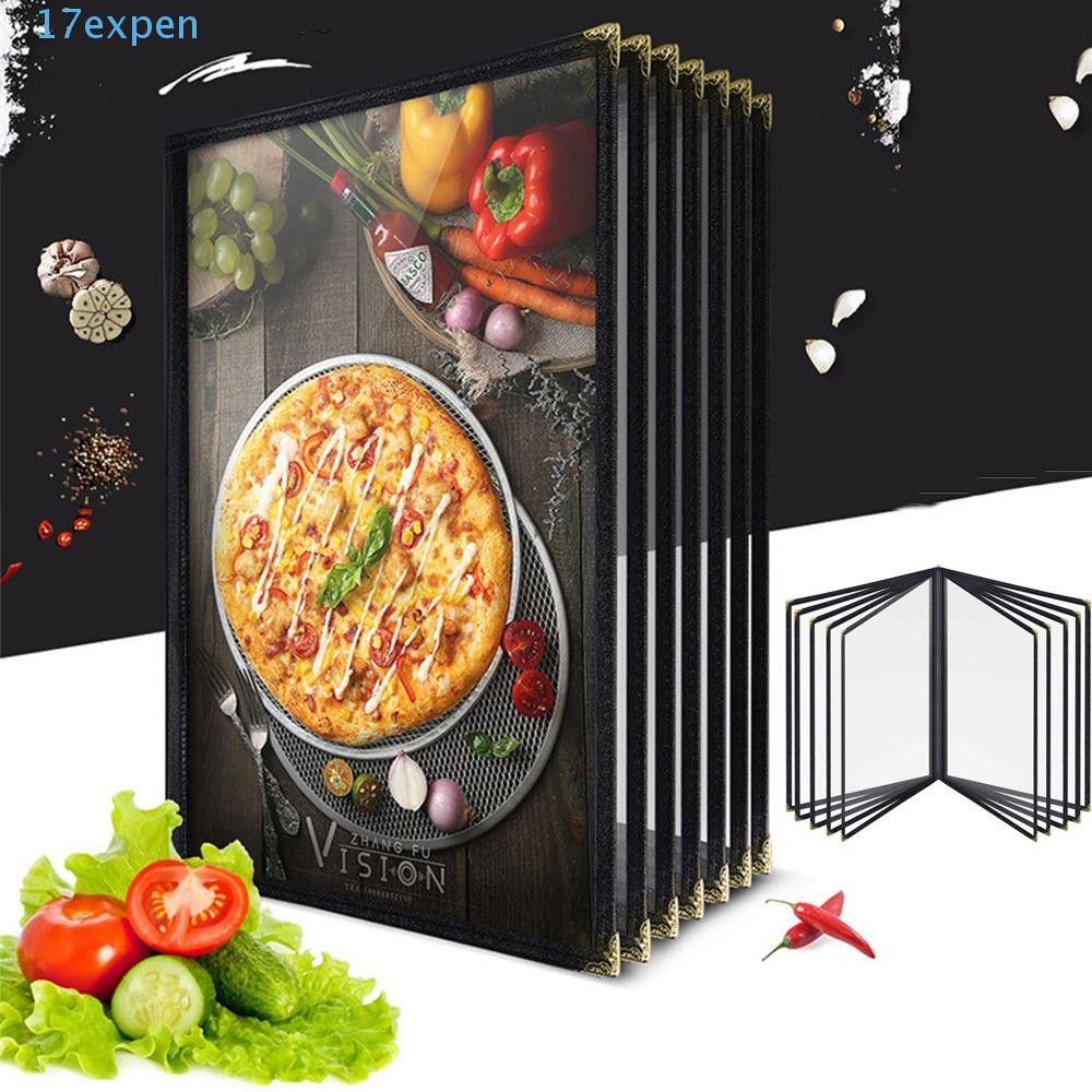 EXPEN PVC Transparent Menu Cover, Foldable A4 A4 Menu Paper Holder ...