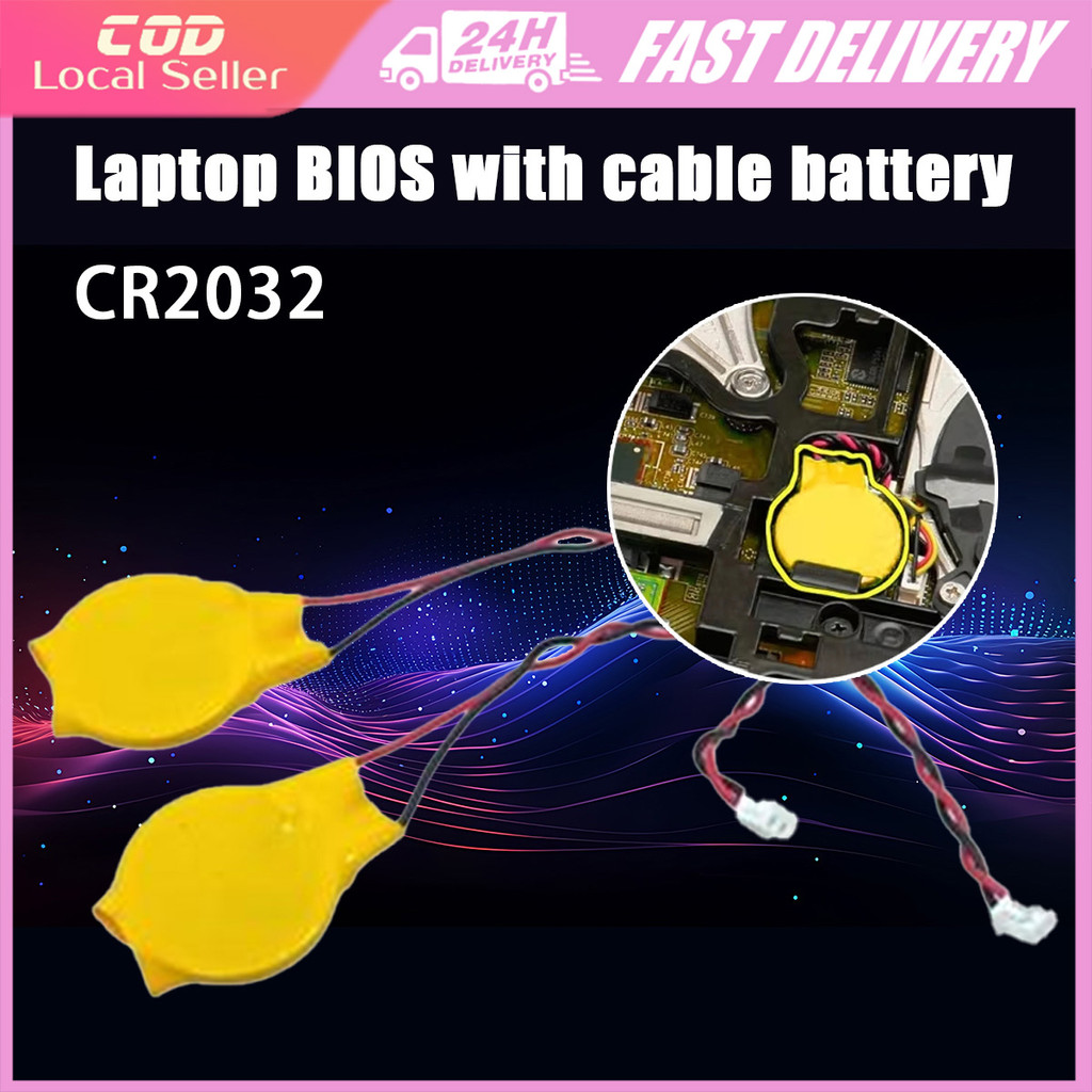 Laptop BIOS/CMOS Battery CR2032 With Two Pins Wire for Laptop ...
