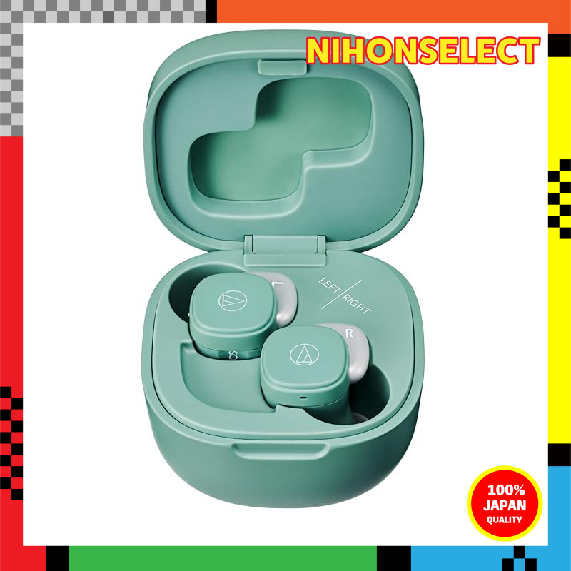 Audio-Technica Wireless Earbuds Earth Green Bluetooth Fast Charging ...