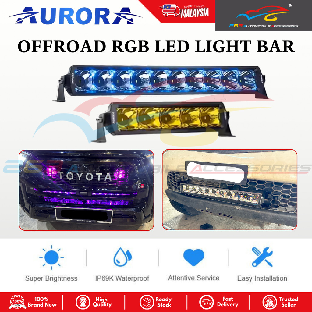 [1 PC] AURORA PATENT LED LIGHT OFFROAD FOR TRUCK ATV UTV CAR RGB LED ...