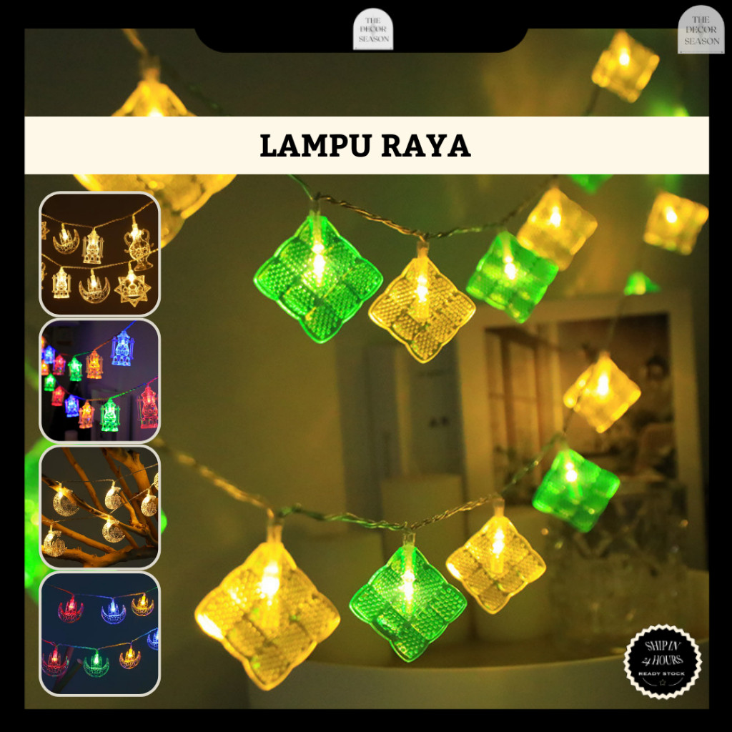 Ramadan Lampu Raya Kelip Lampu Elektrik Hiasan Rumah Lampu Ketupat ...