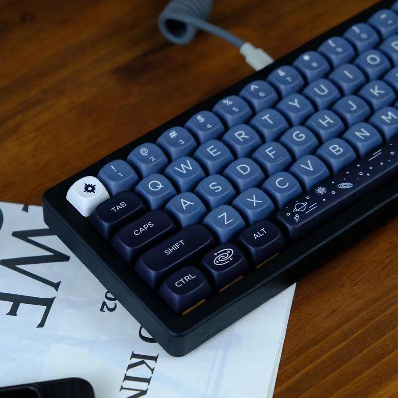 Black and White Galaxy Keycaps PBT DYE-sublimation MOA Profile ...