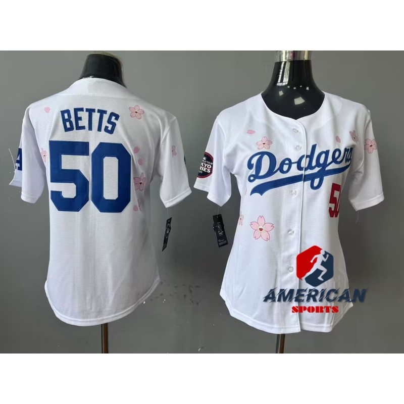 2025 Tokyo Series Women's MLB Jersey Los Angeles Dodgers Mookie Betts ...