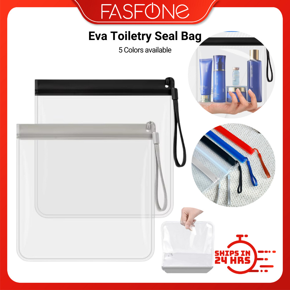 EVA Transparent Waterproof Storage Bag Portable Travel Cosmetic Handbag ...