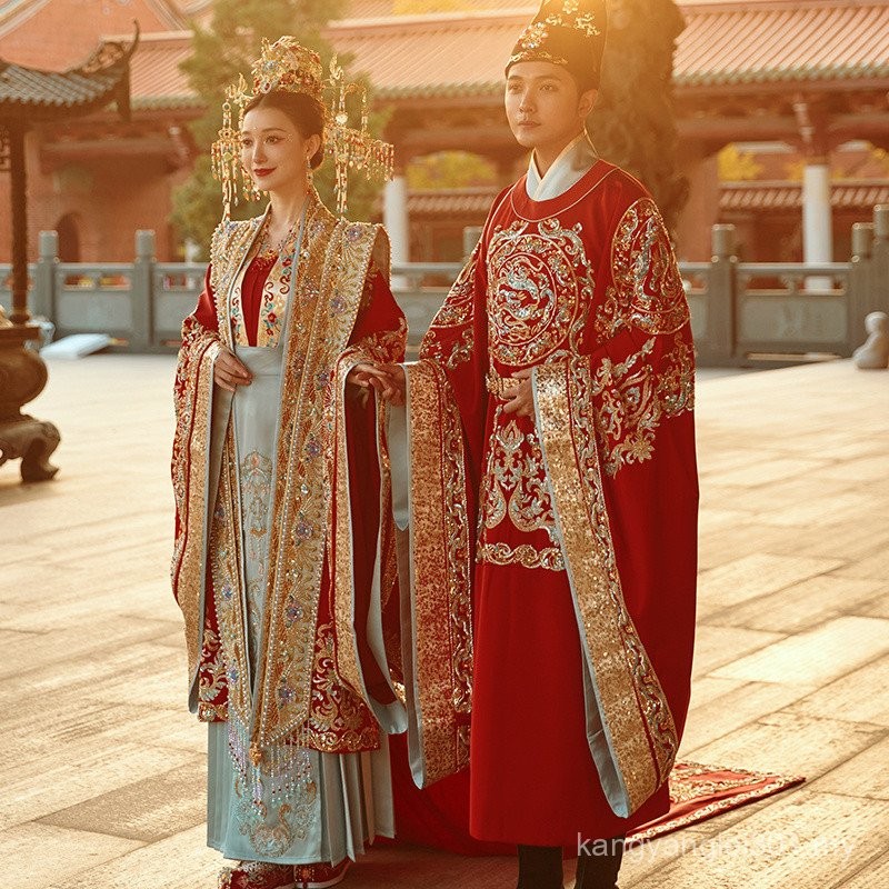 Song Made Hanfu 2024 Bride Wedding Dress Phoenix Crown Xia Hui Chinese ...