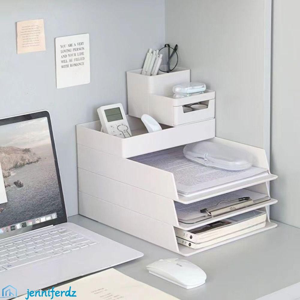 JENNIFERDZ A4 File Storage Tray, Desktop Organizer File Organizer ...